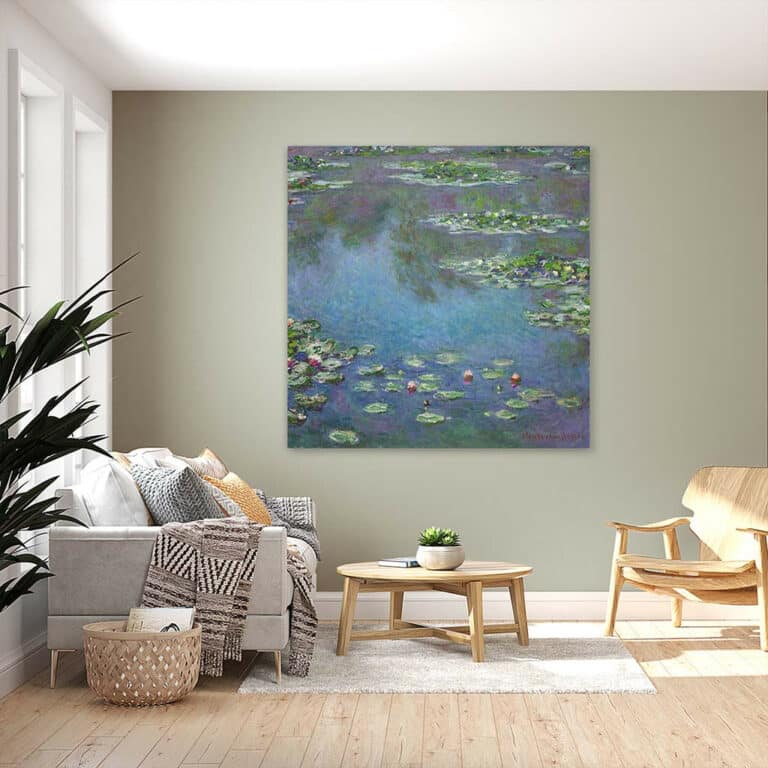 Schilderij Waterlelies van Claude Monet - FotoprintXL